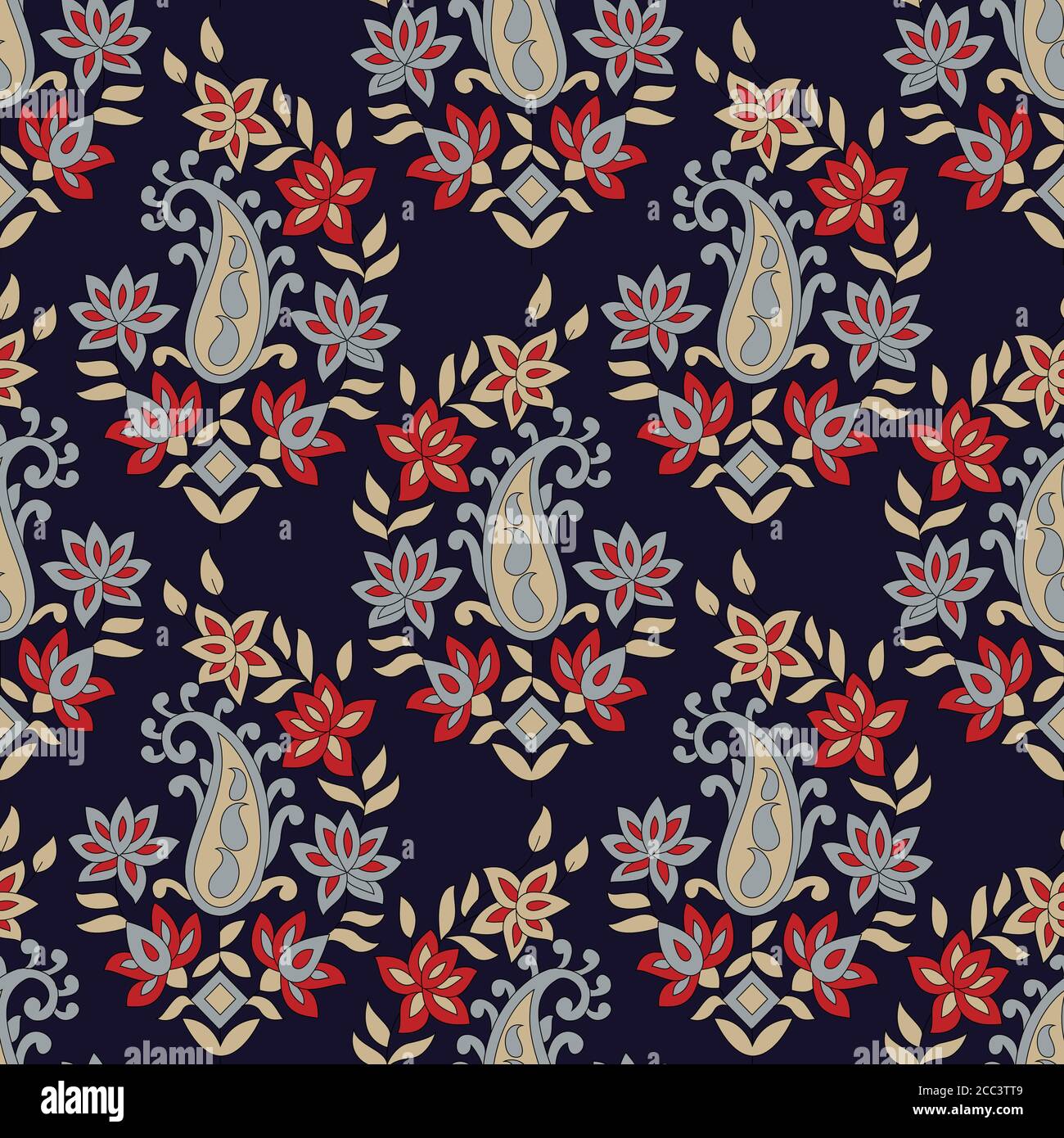 Geometric flower Design pattern on navy background Stock Vector Image ...