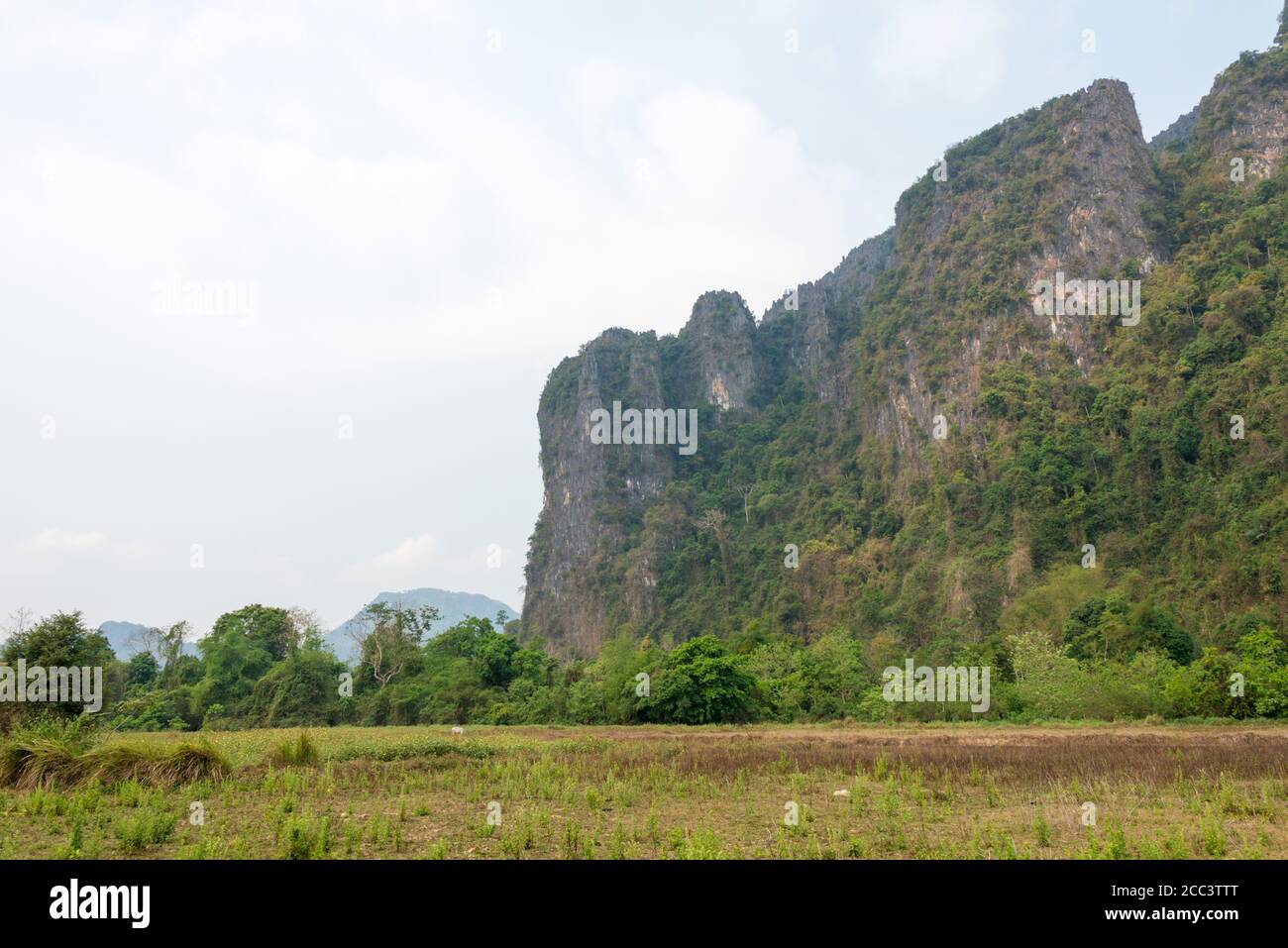 Vang Vieng, Laos - Nature image of Vang Vieng. a famous Landscape in ...