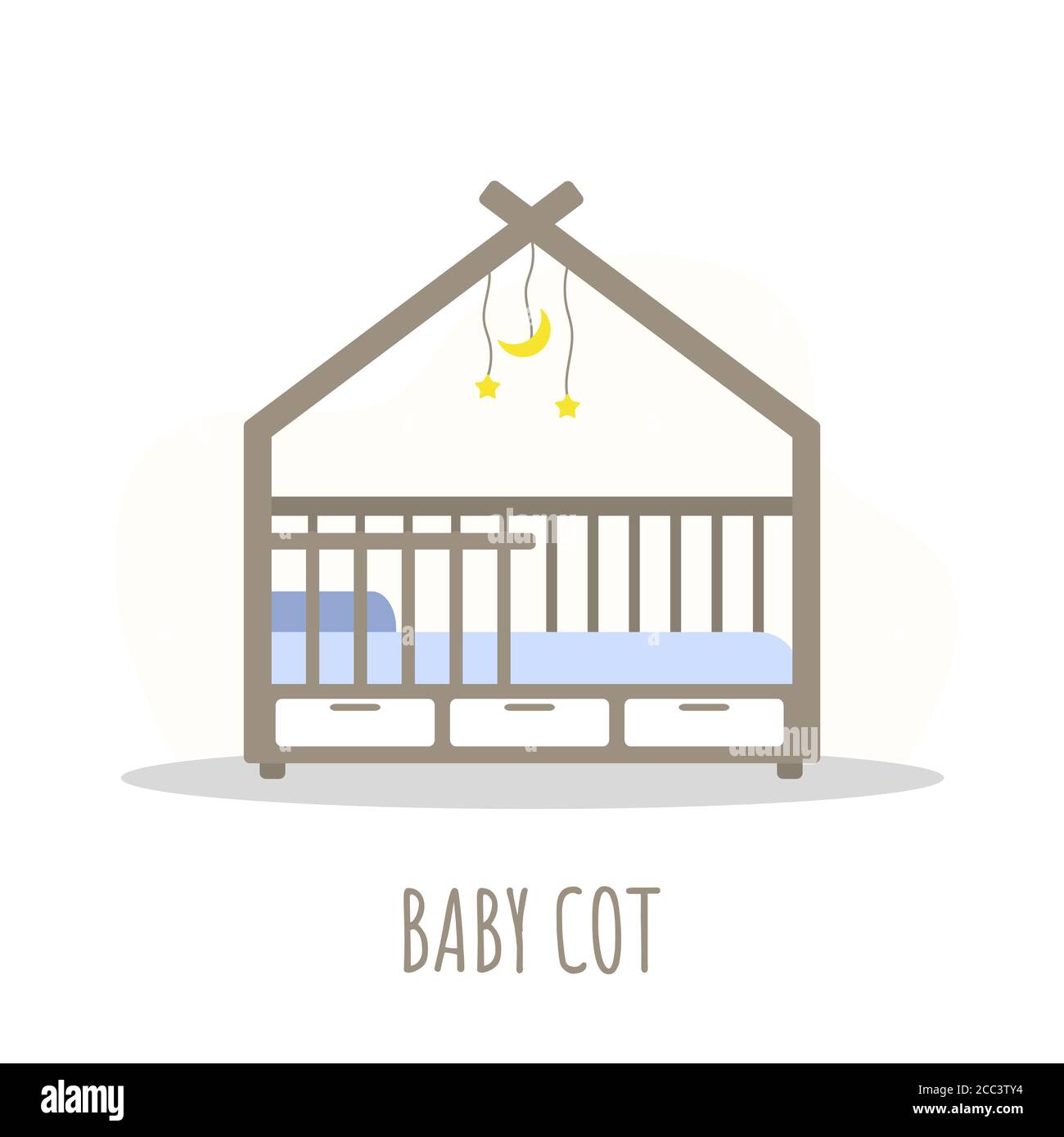 Cot icon. Simple element from baby things icons collection. Creative ...