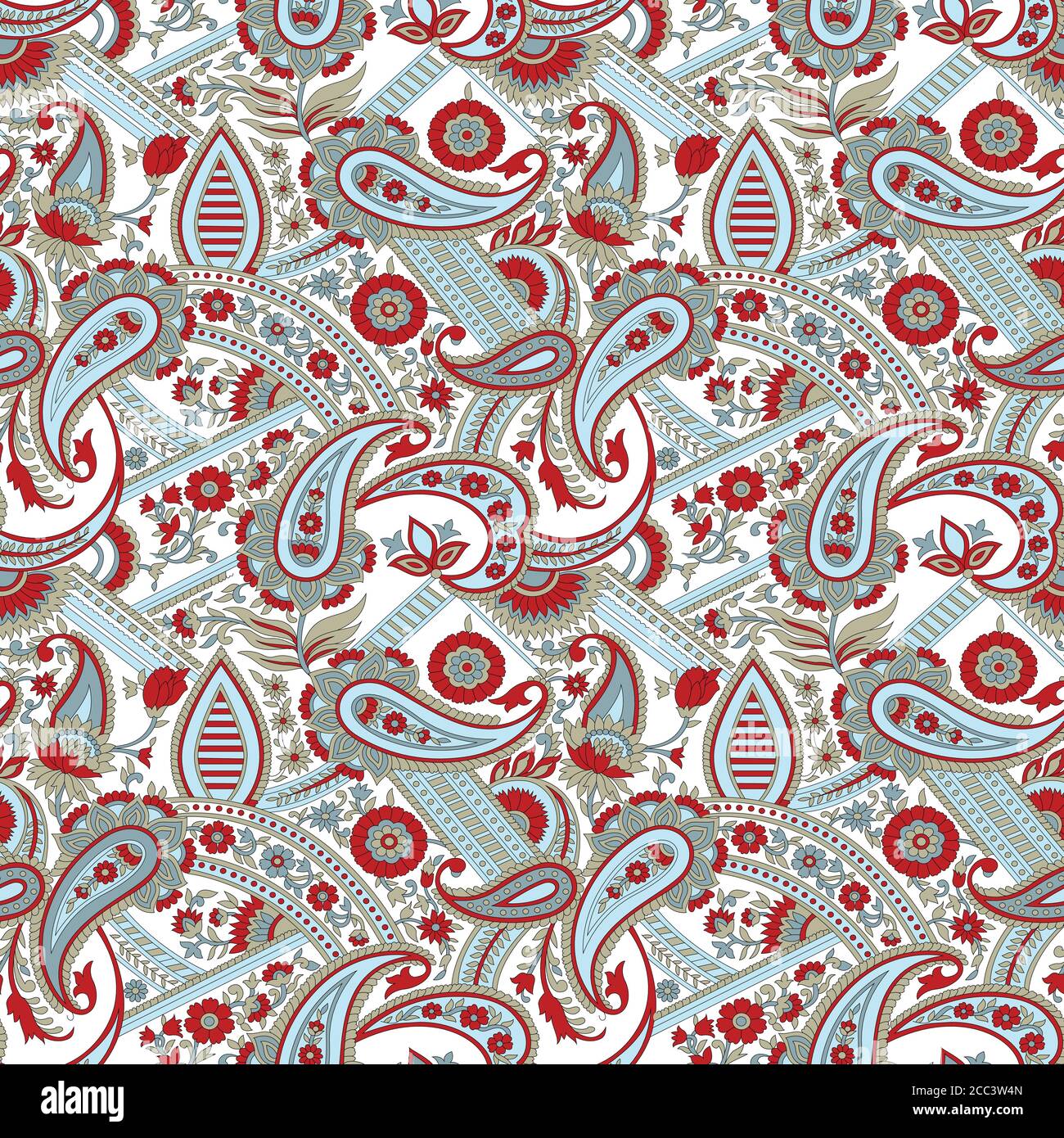 Indian Seamless Pattern Paisley Stock Vector Images Alamy