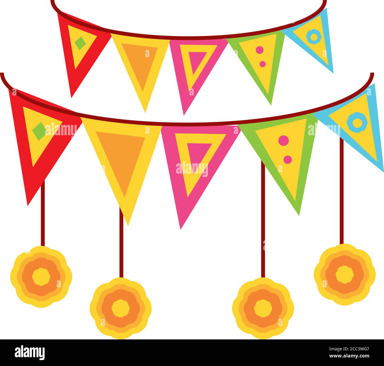 decorative garland for indian festival vector illustration design Stock ...