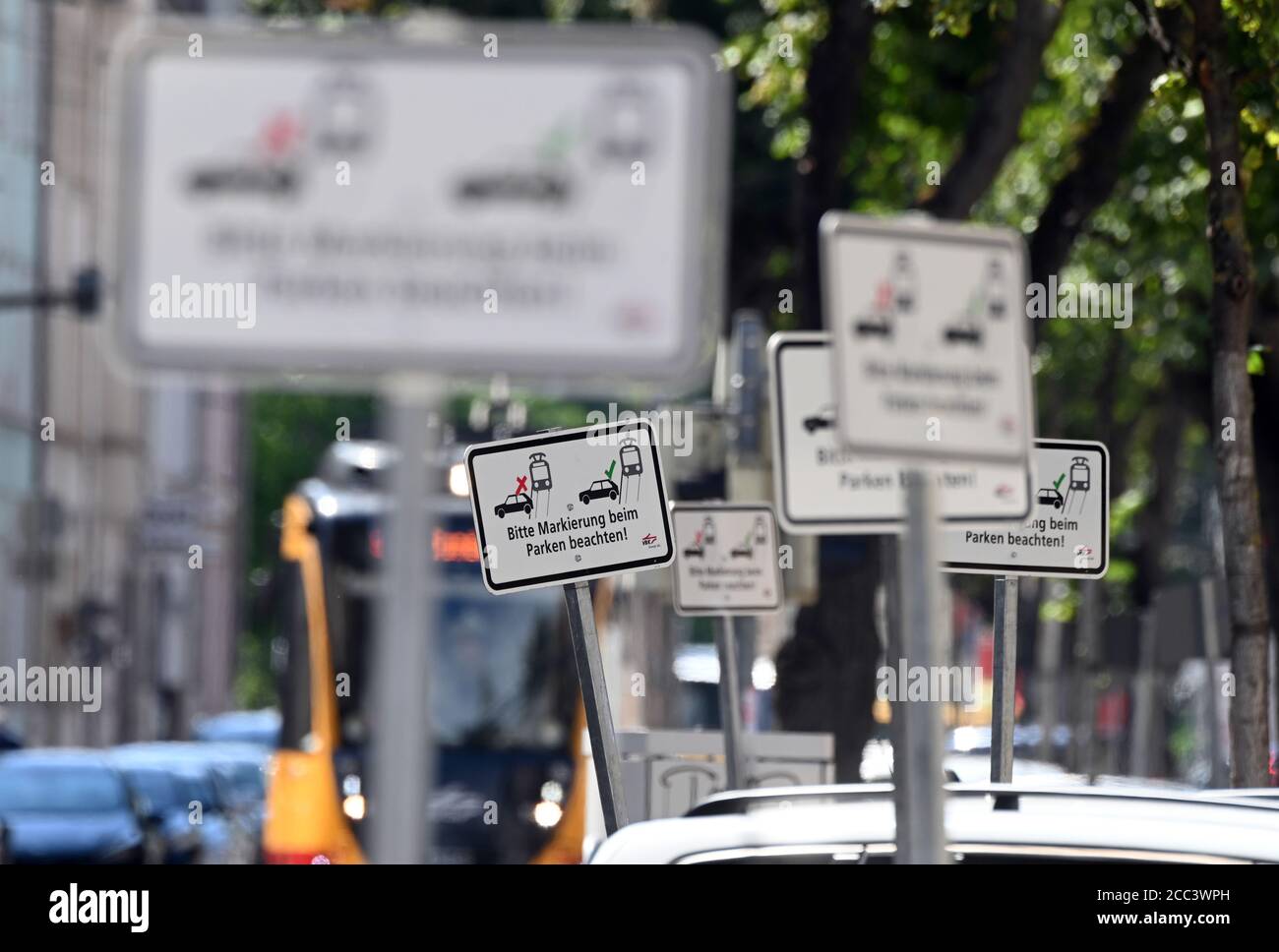 Parking on a tram line hi-res stock photography and images - Alamy