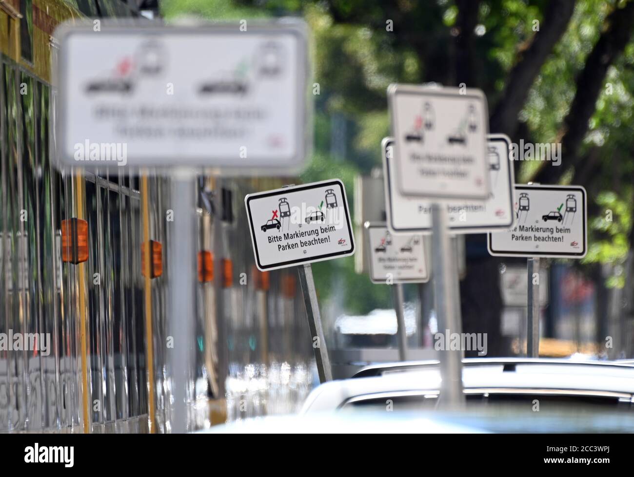 Parking on a tram line hi-res stock photography and images - Alamy