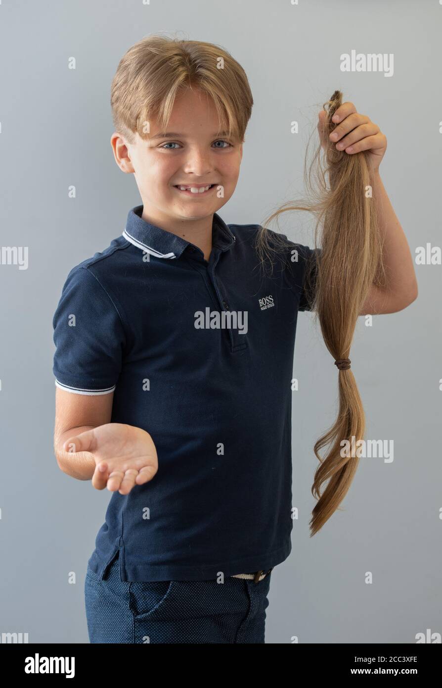 Reilly Stancombe after having his first ever haircut at Masters ...