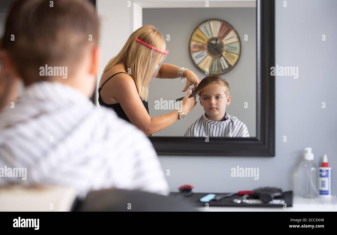 Reilly Stancombe has his first ever haircut at Masters & Misters ...