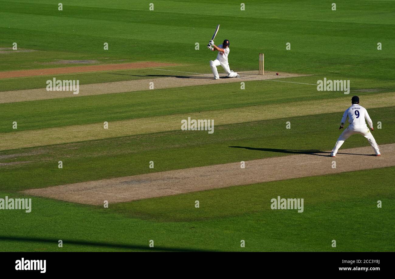 Essex's Aaron Beard batting during day four of the Bob Willis Trophy ...