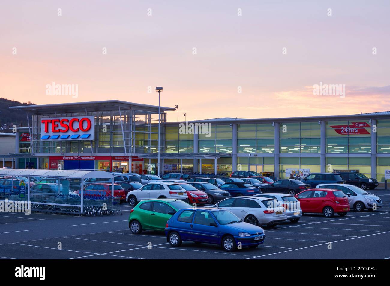 Tesco car park. Abbey Retail Park, Belfast, Belfast, Ireland. Architect ...