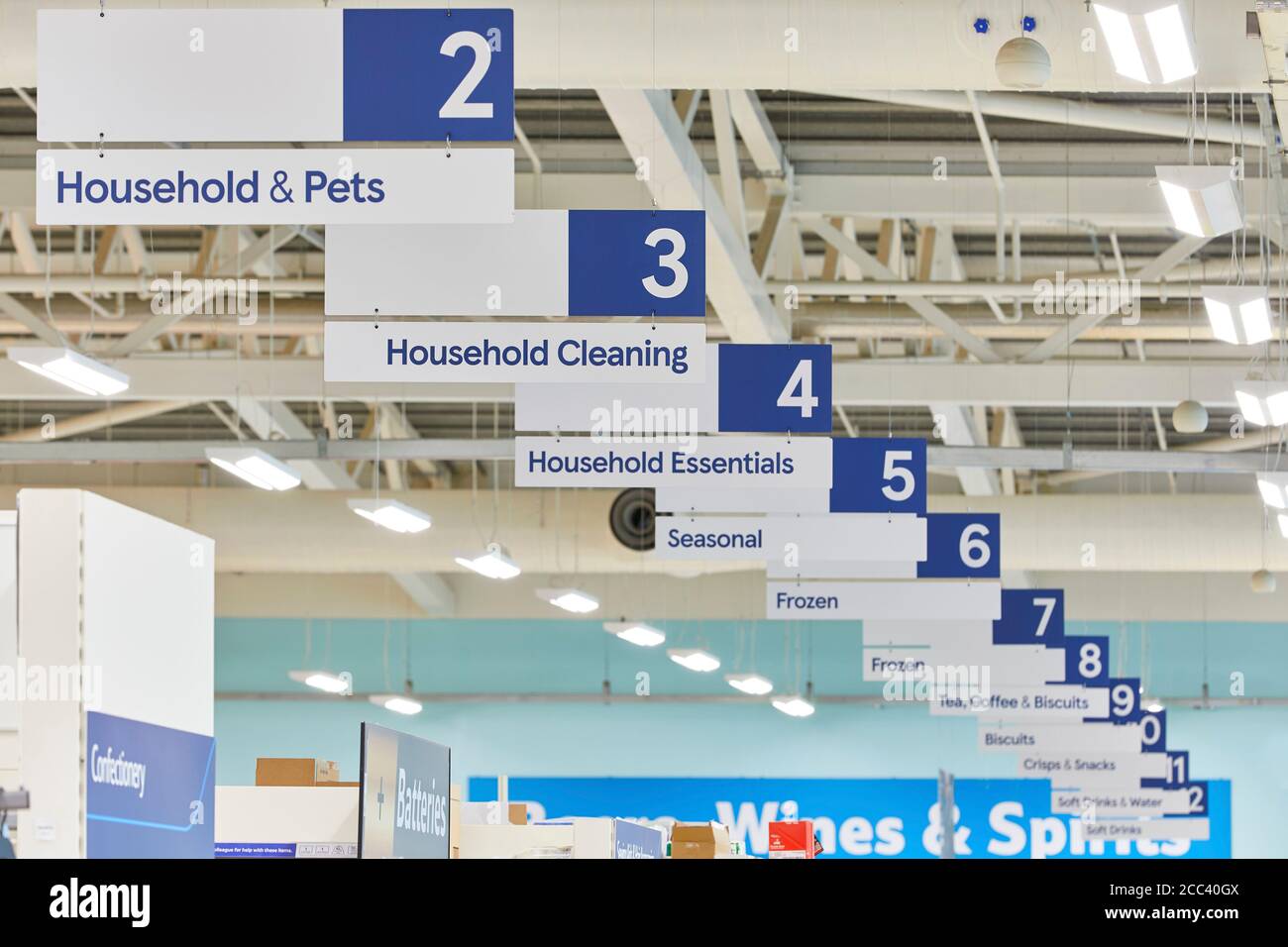 Tesco interior signs. Abbey Retail Park, Belfast, Belfast, Ireland ...