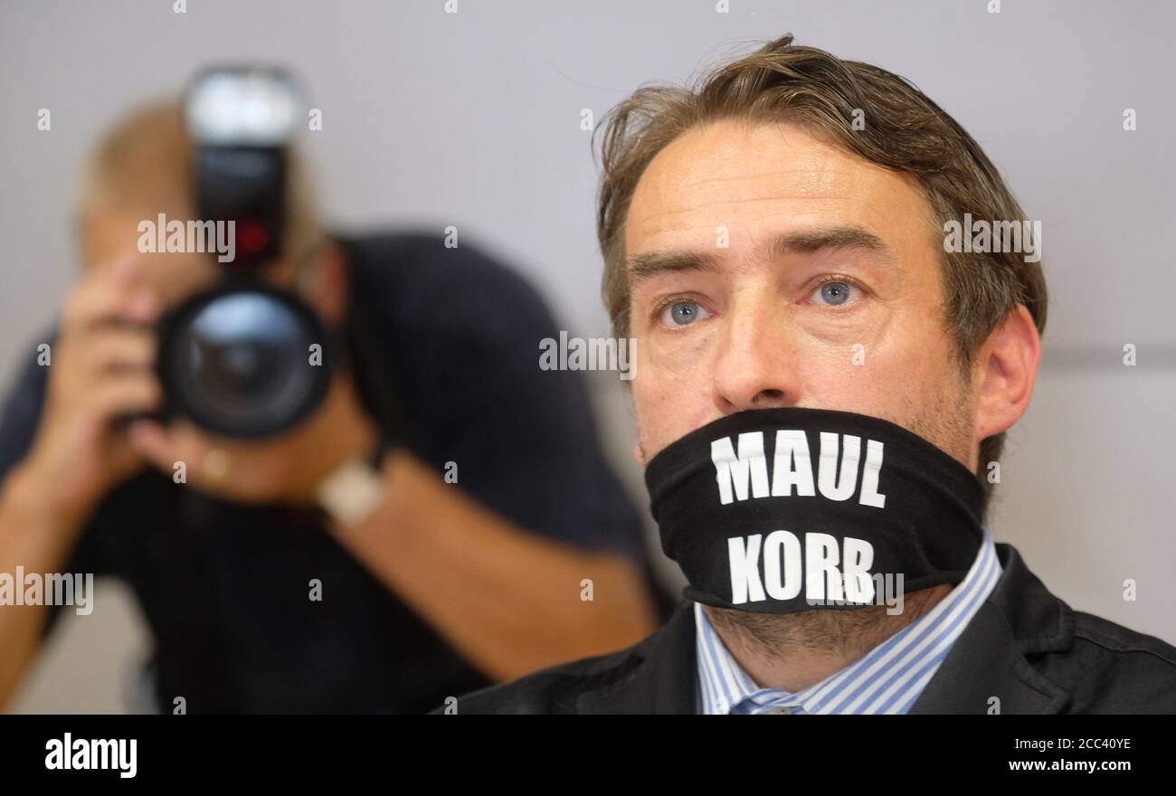 Halle, Germany. 18th Aug, 2020. Sven Liebich, a nationally known right ...