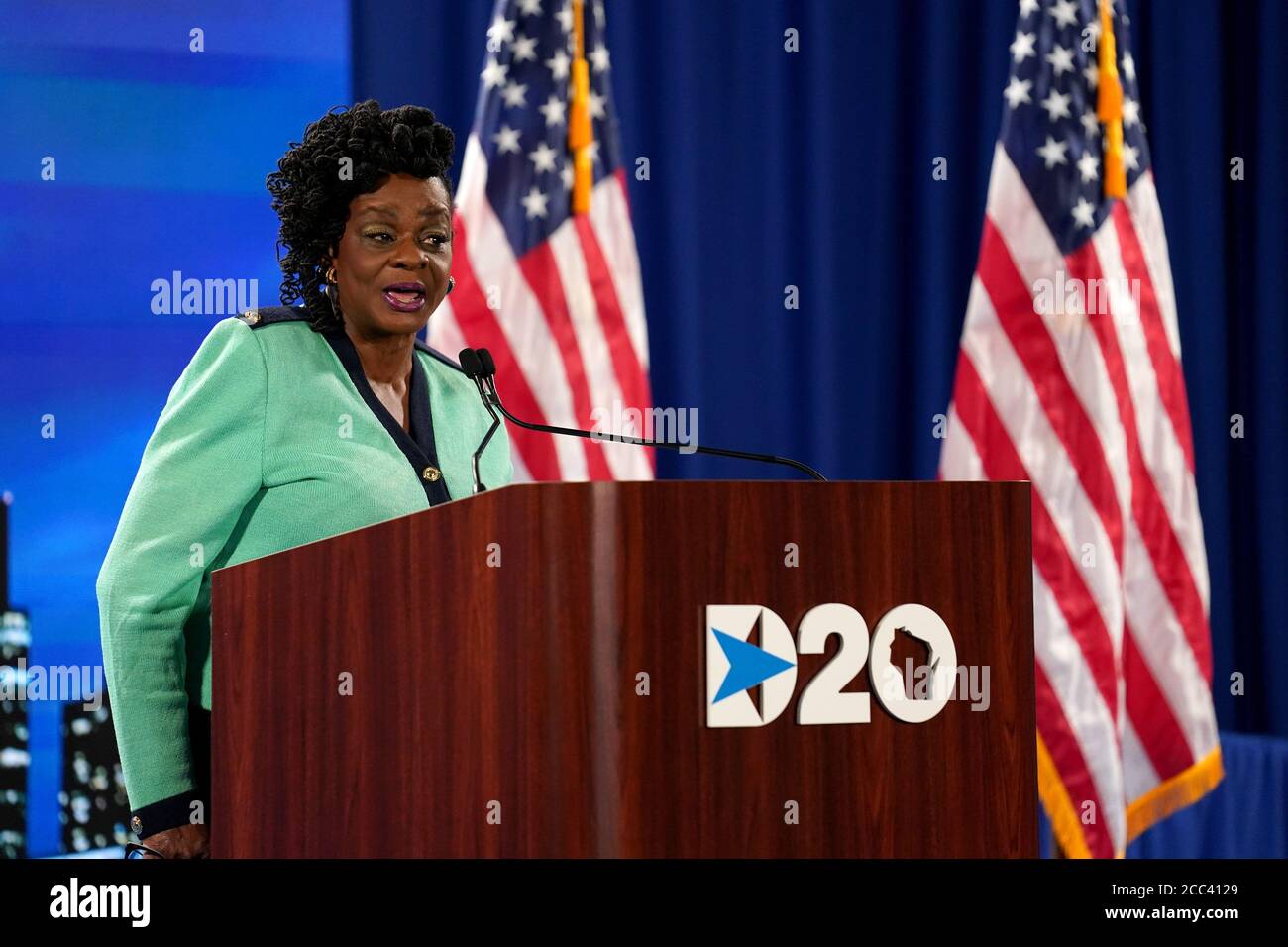 August 17, 2020; Milwaukee, WI, USA; U.S. Rep. Gwen Moore (D-Wisc ...