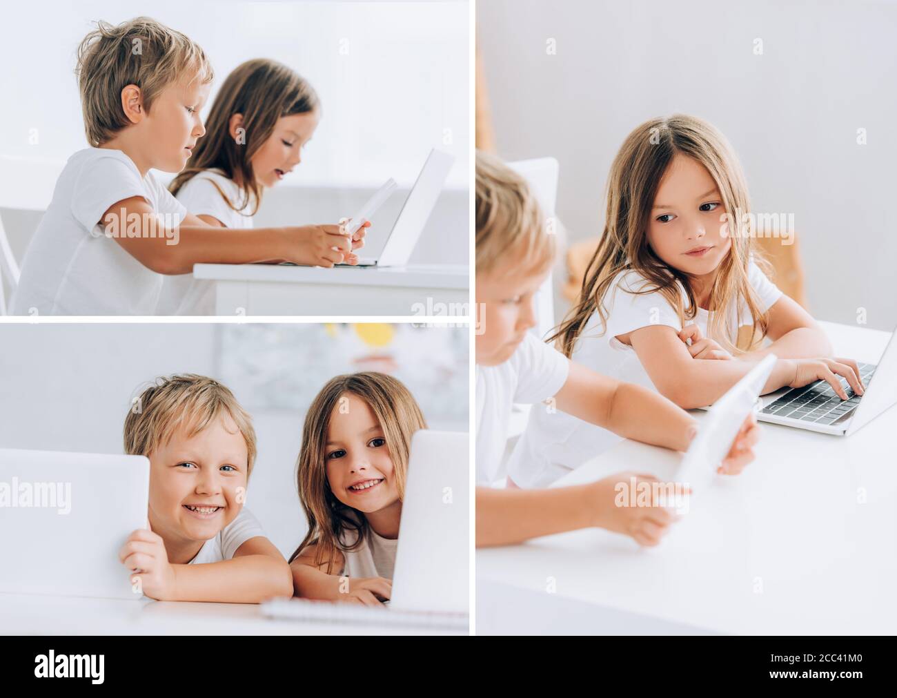 Children collage table hi-res stock photography and images - Alamy