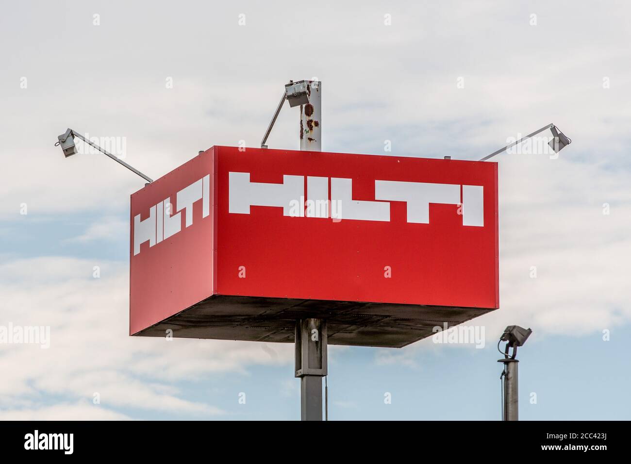 Bamberg, Germany August 18, 2020: Symbolbilder - 2020 Hilti, shield ...