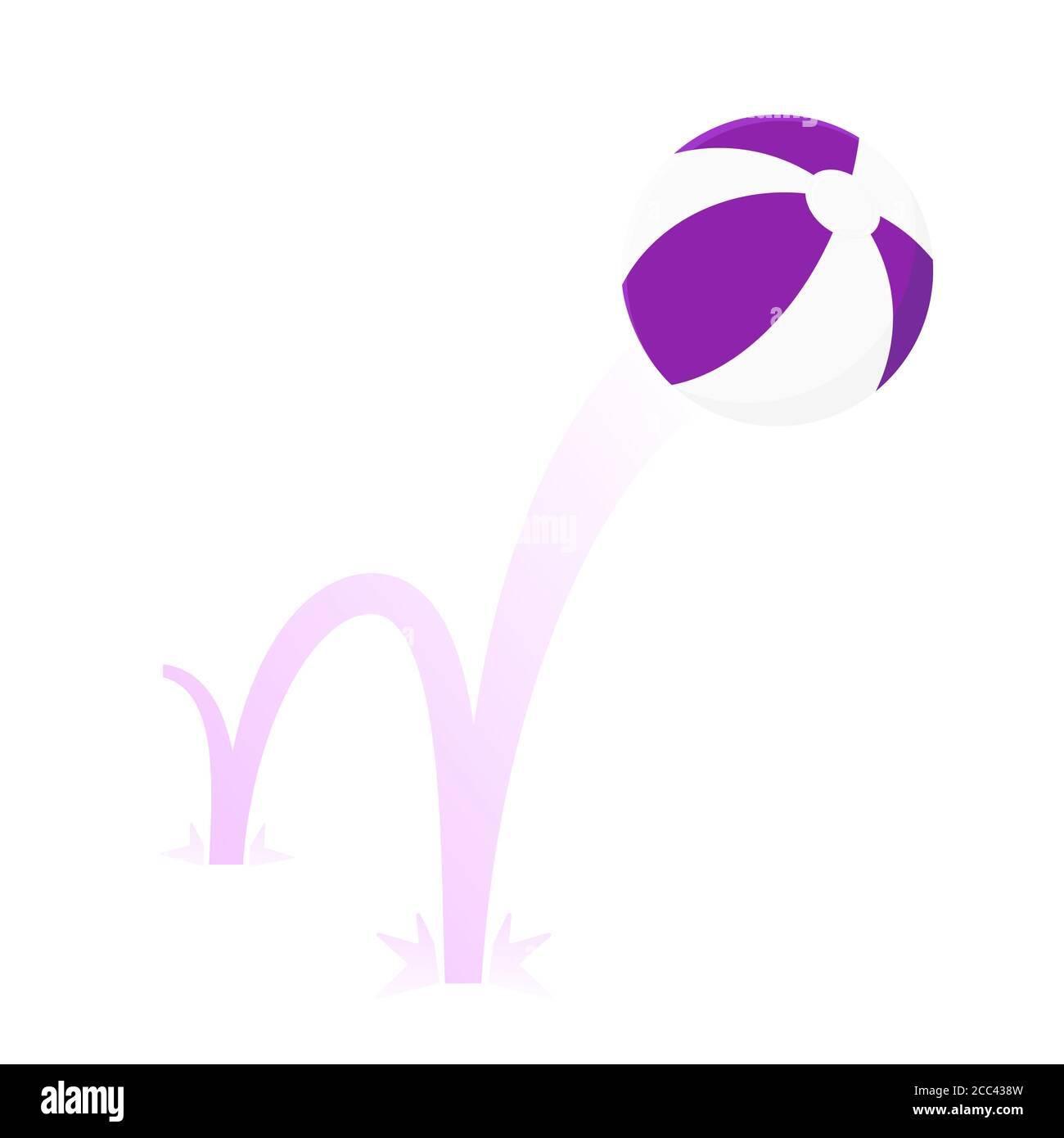 Bouncing beach ball flat style design vector illustration icon sign ...