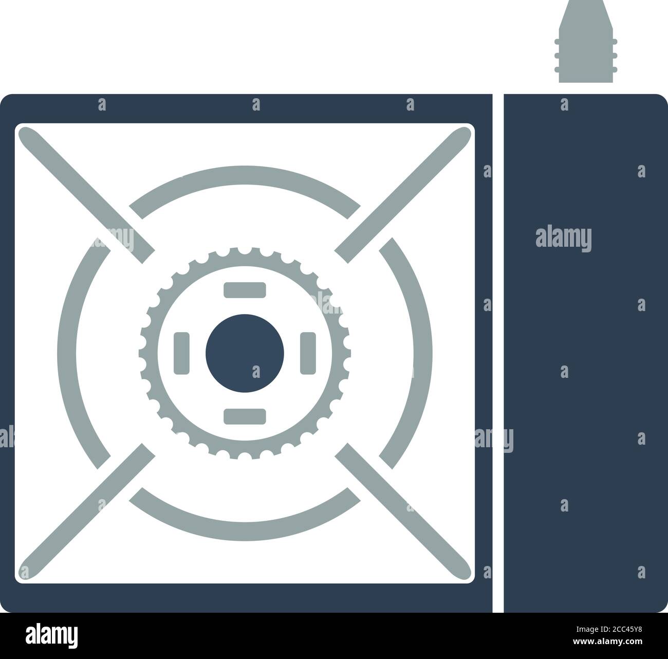 Icon Of Camping Gas Burner Stove. Flat Color Design. Vector ...
