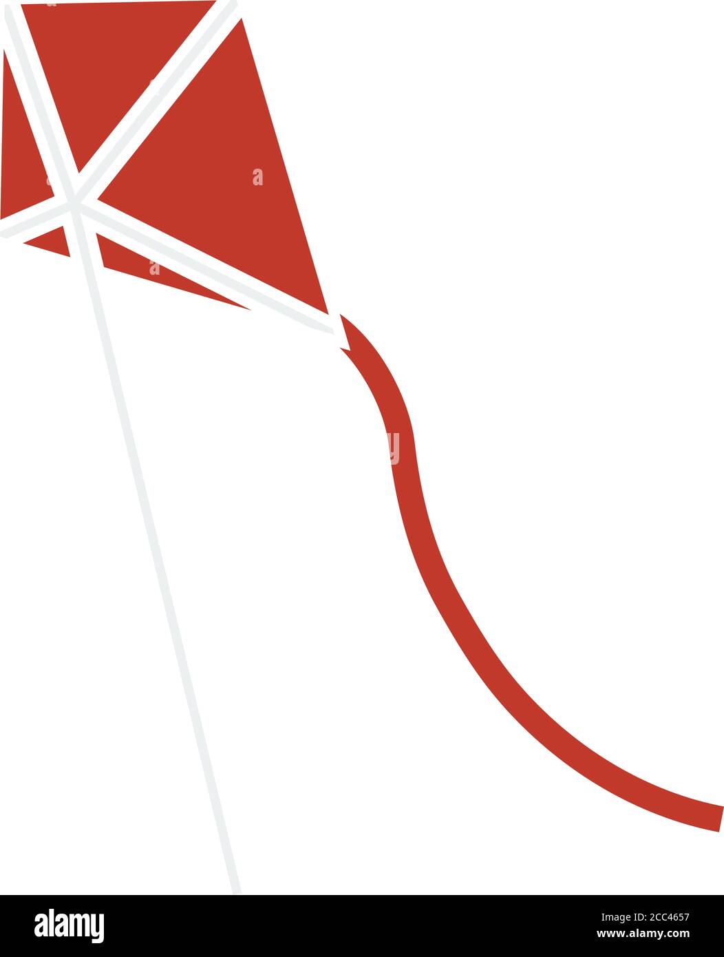 Icon Of Kite In Sky Ui Colors. Flat Color Design. Vector Illustration ...