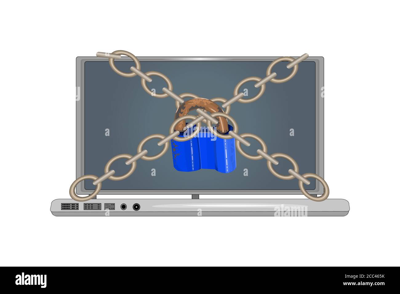 Chain around safe Stock Vector Images - Alamy