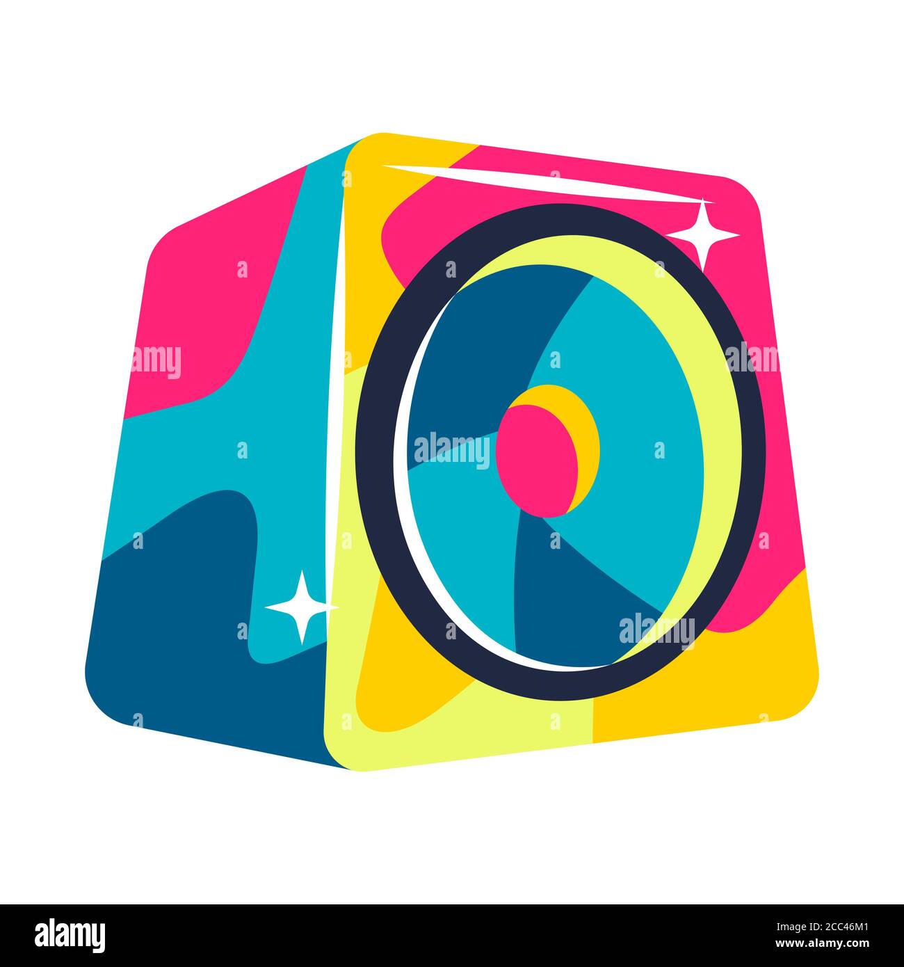 Illustration of musical audio speaker Stock Vector Image & Art - Alamy