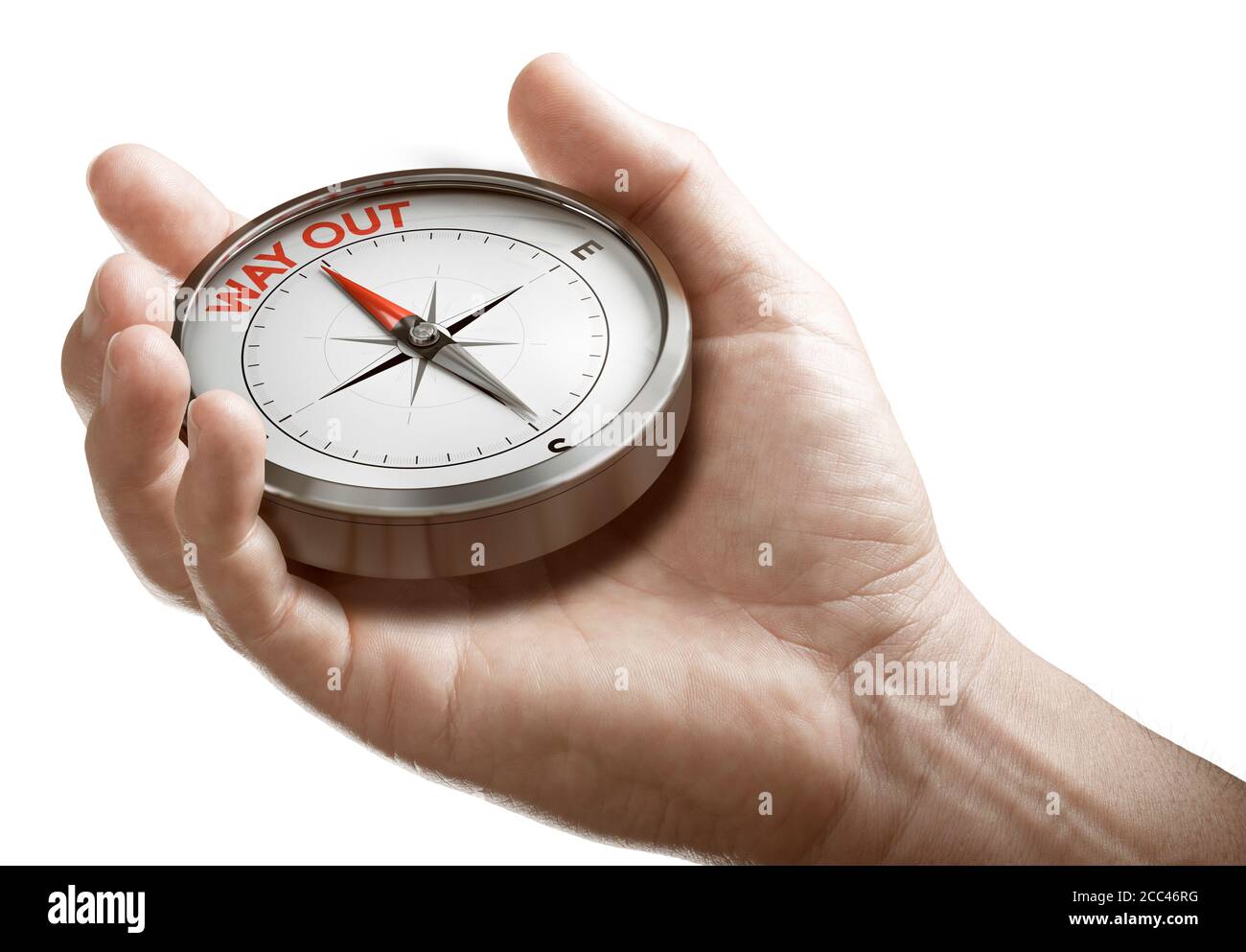 Man hand holding compass hi-res stock photography and images - Alamy