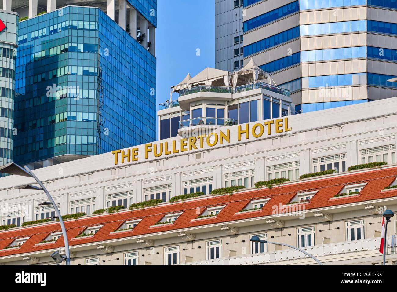 The upper section of The Fullerton Hotel (the former G.P.O. building ...