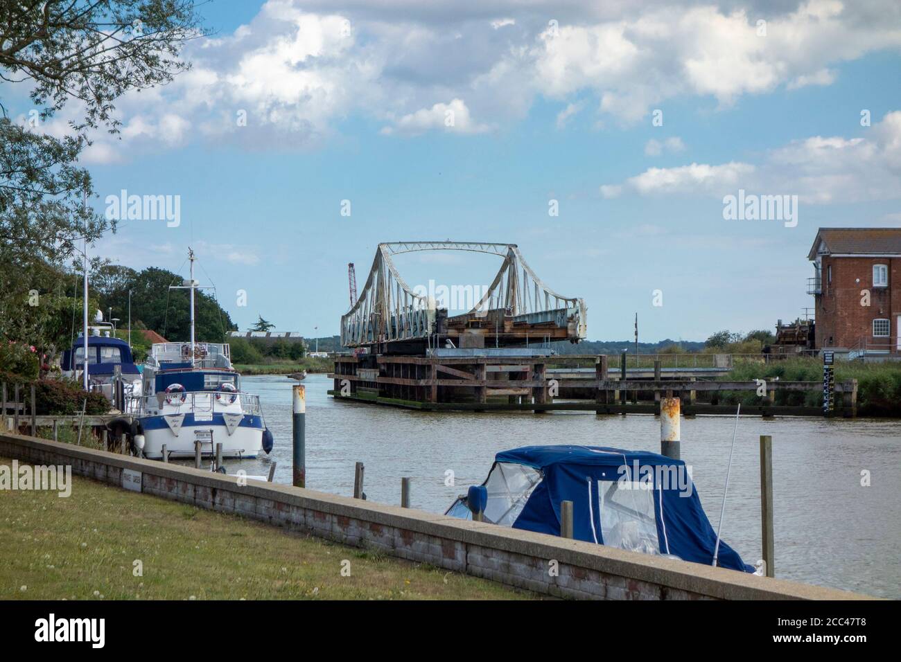 Reedham railway swing bridge Stock Photo - Alamy