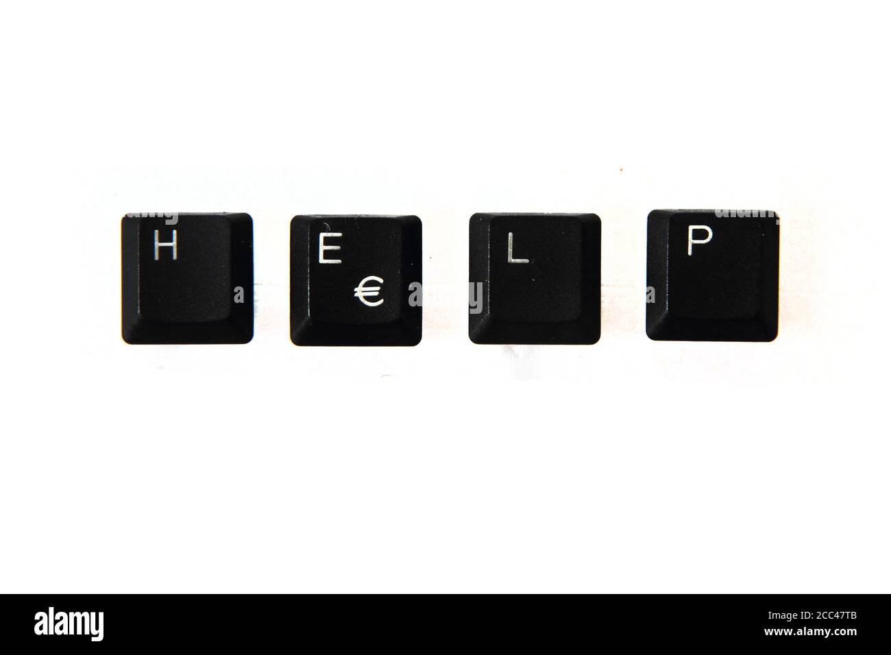 help - word from keyboard keys isolated on the white background Stock ...