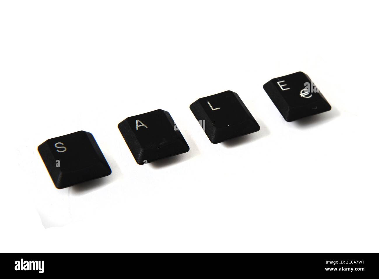 sale from the keyboard keys isolated on the white background Stock ...