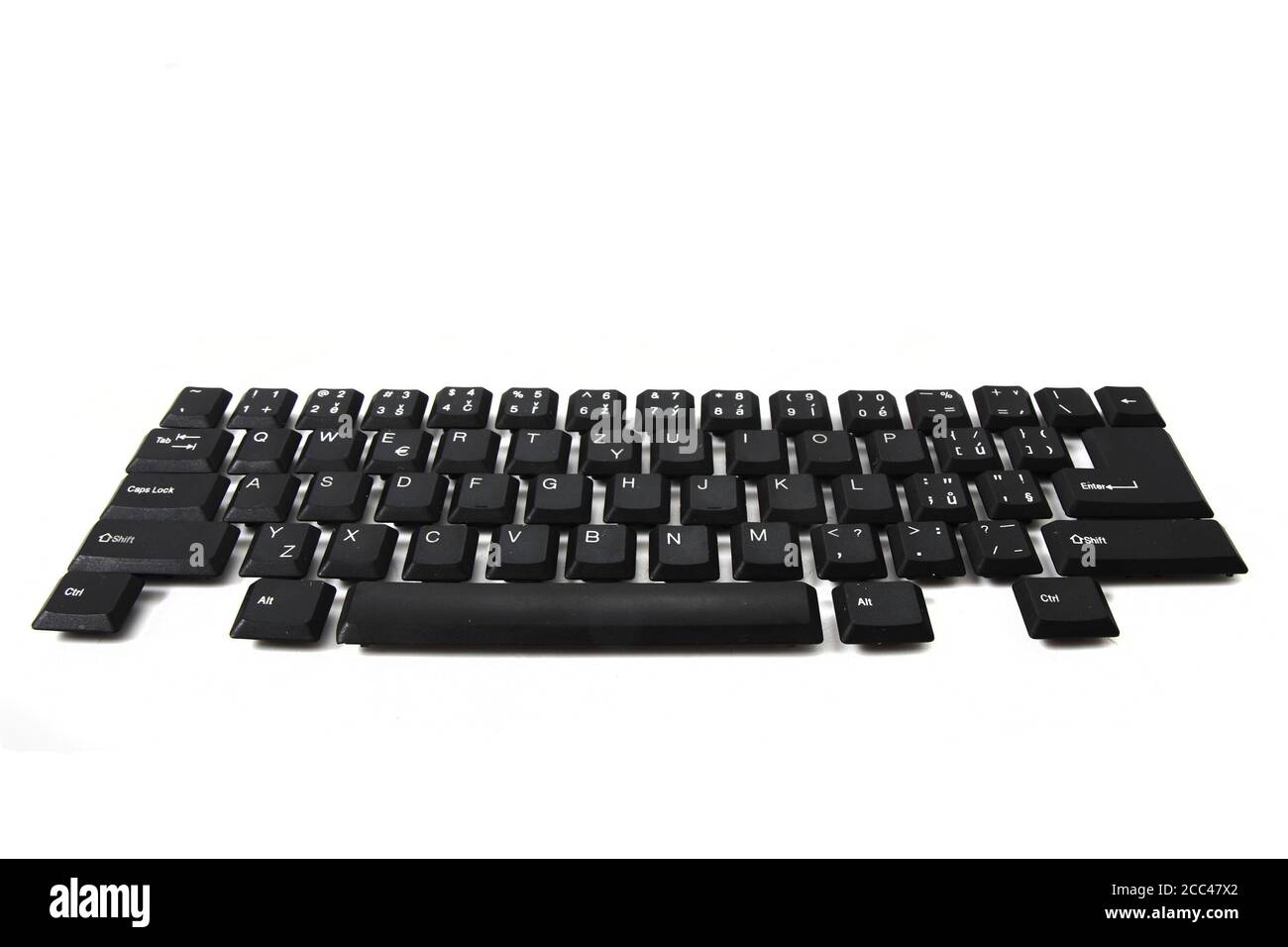 keyboard from keys isolated on the white background Stock Photo - Alamy