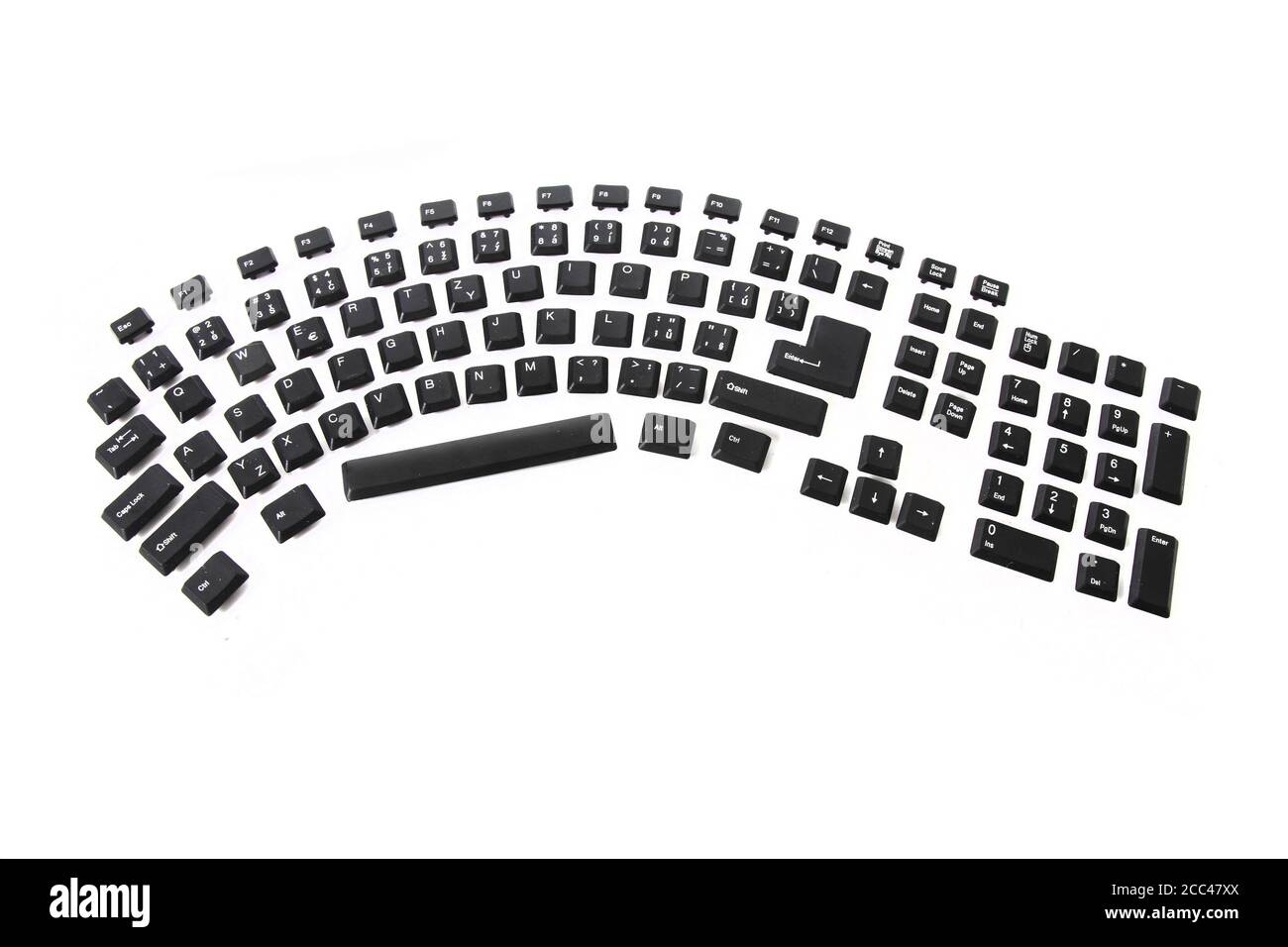 ergonomic keyboard isolated on the white background Stock Photo - Alamy