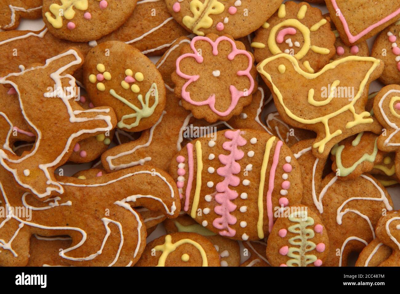 easter gingerbread cookies - czech tradition as nice holiday background ...