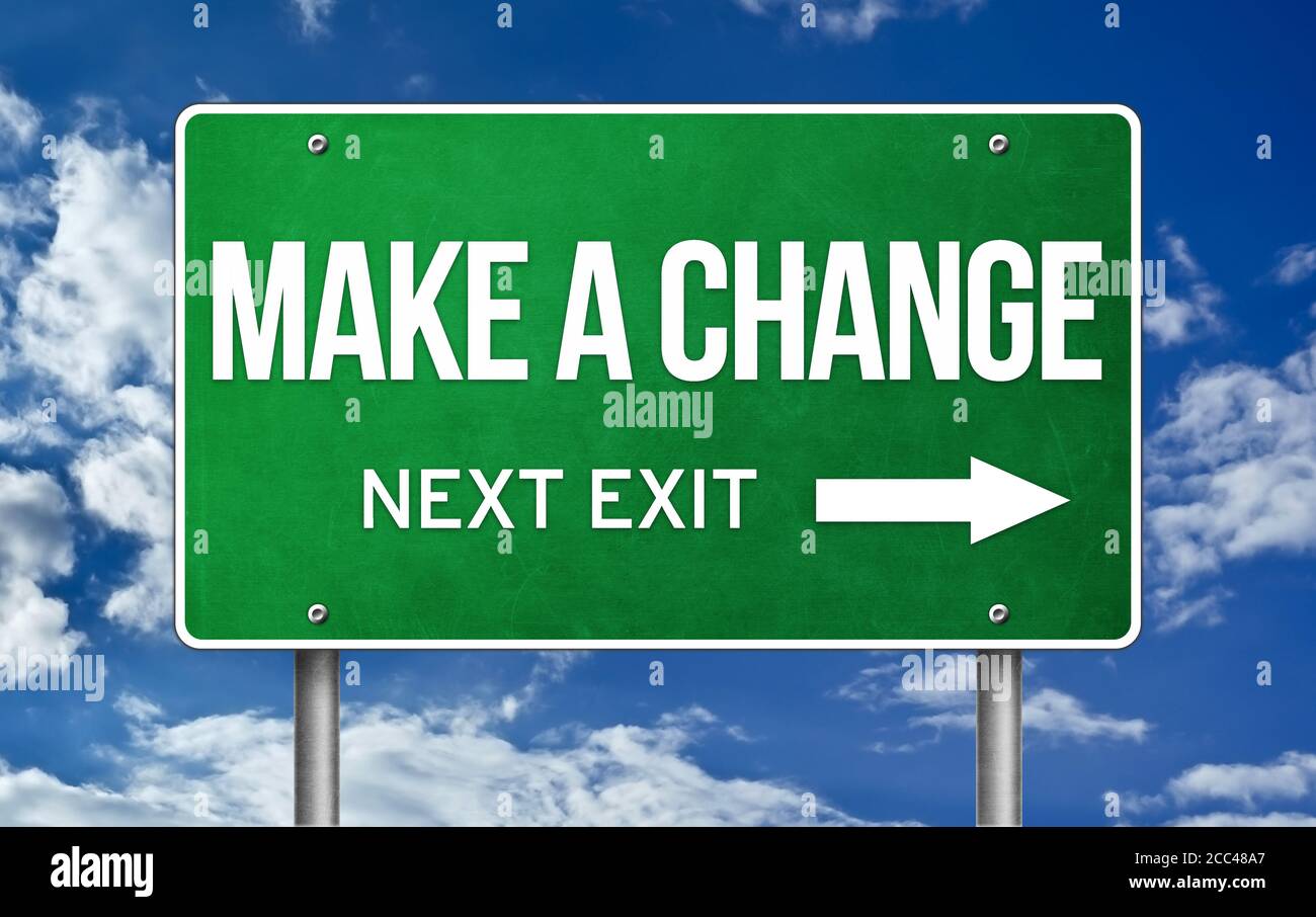 Make a Change Stock Photo - Alamy