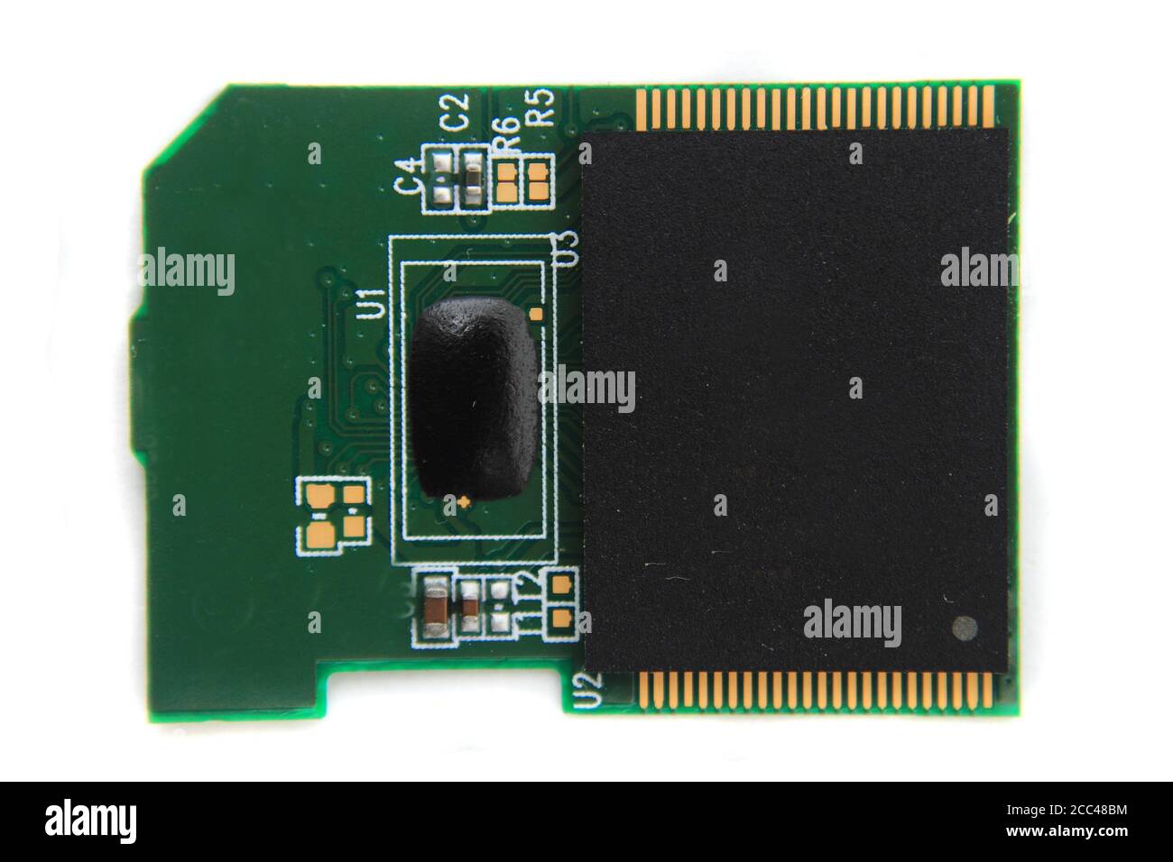 inside of SD card isolated on the white background Stock Photo - Alamy