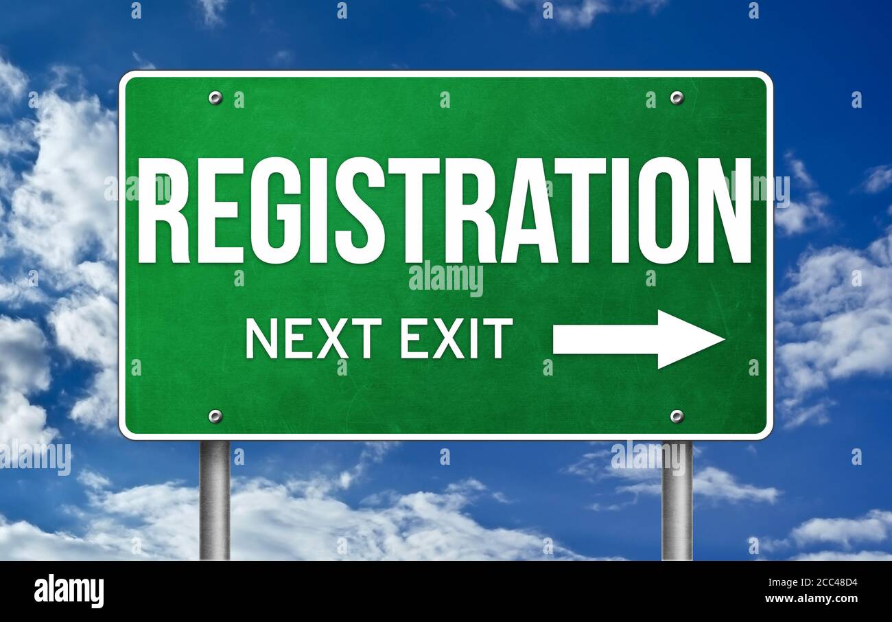 Enroll here sign hi-res stock photography and images - Alamy