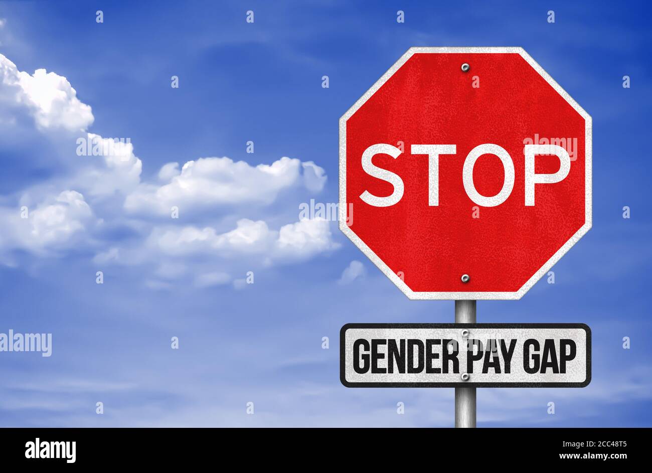 Stop Gender Pay Gap Stock Photo - Alamy