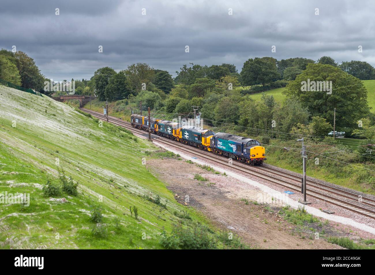 Direct Rail Services class 37 and class 20 locomotives running light ...