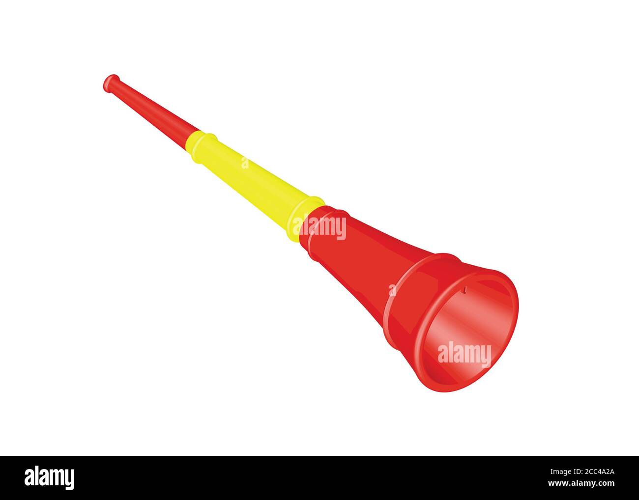3D rendering illustration of a red and yellow pipe toy isolated on ...