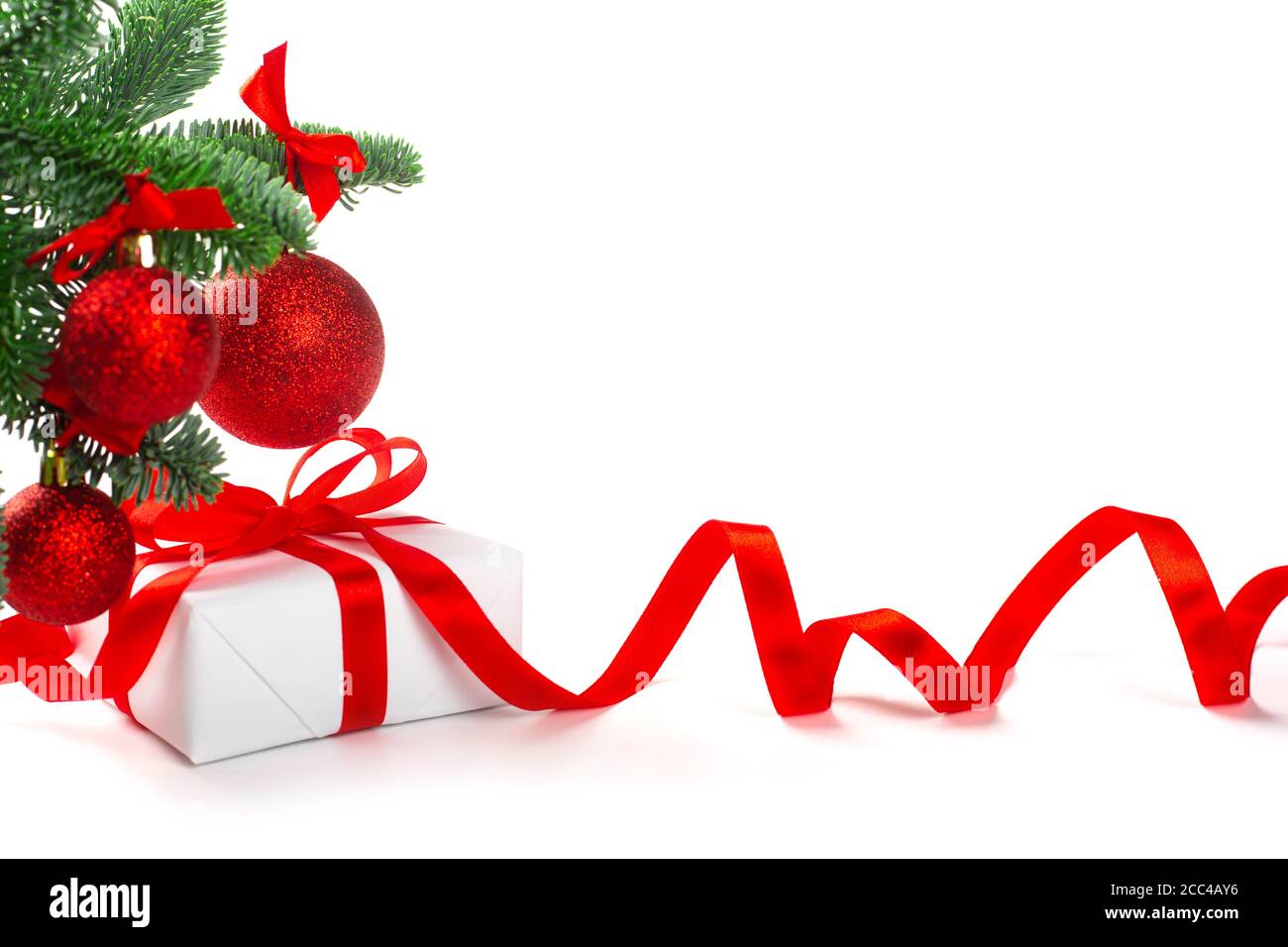 Red Christmas Ribbon Border