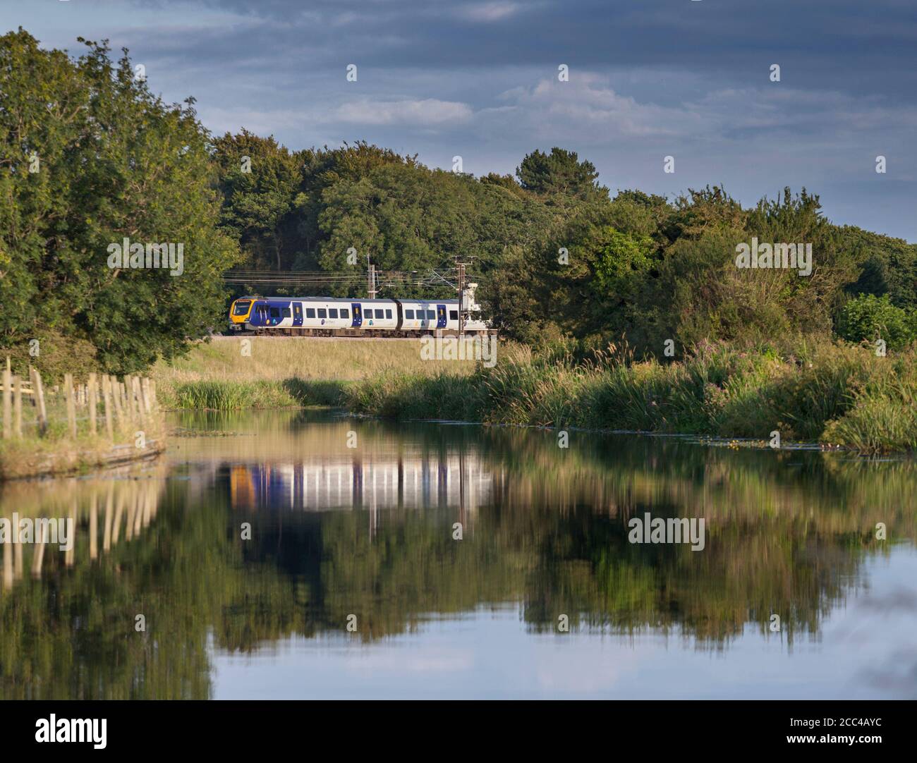 Northern Rail CAF class 195 train on the electrified west coast ...