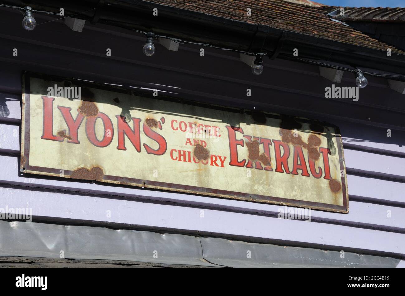 Lyons Cofee and Chicory Extract sign, Maldon, Essex Stock Photo - Alamy
