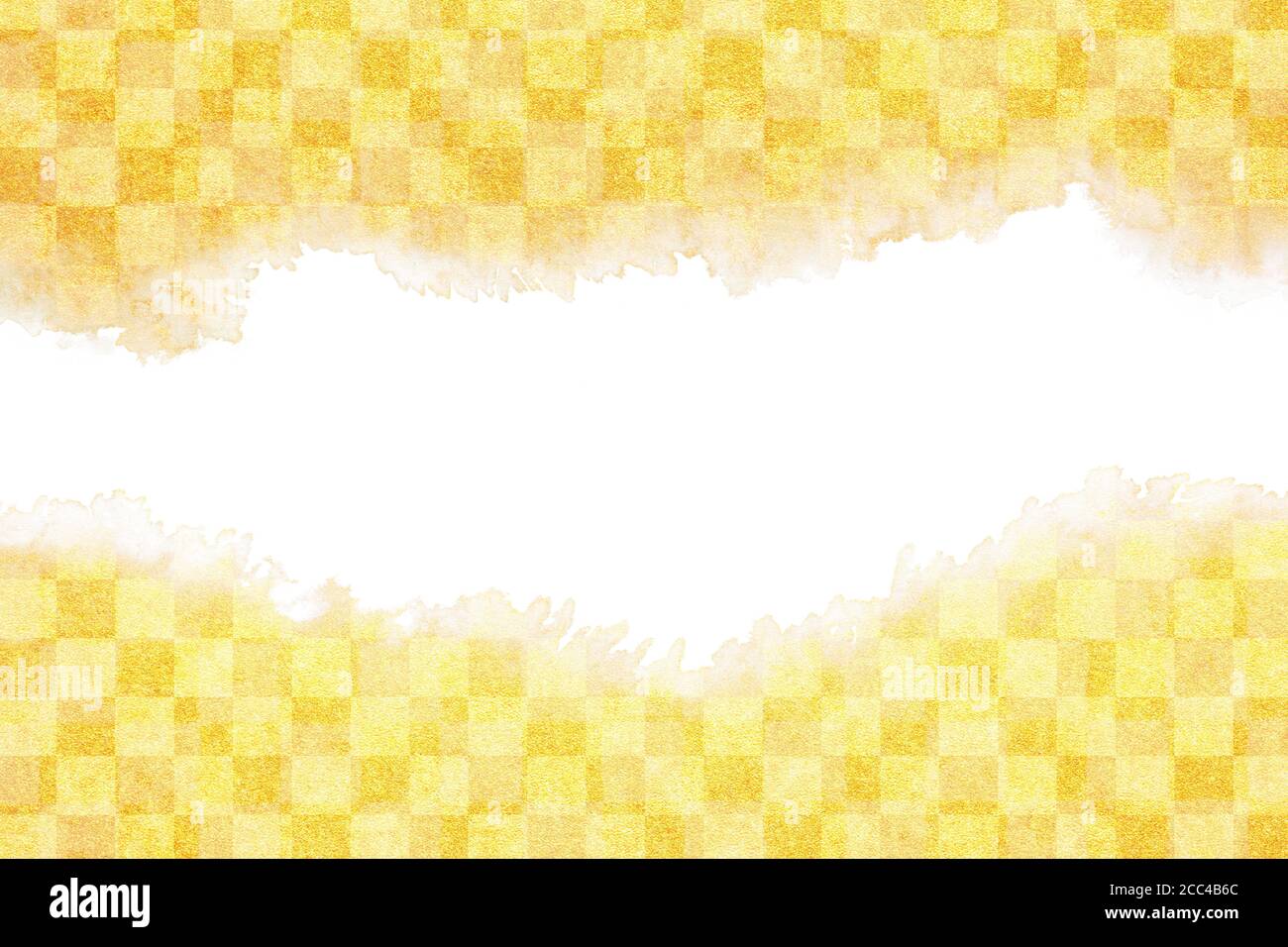 Japanese traditional gold color checkered pattern abstract on natural ...
