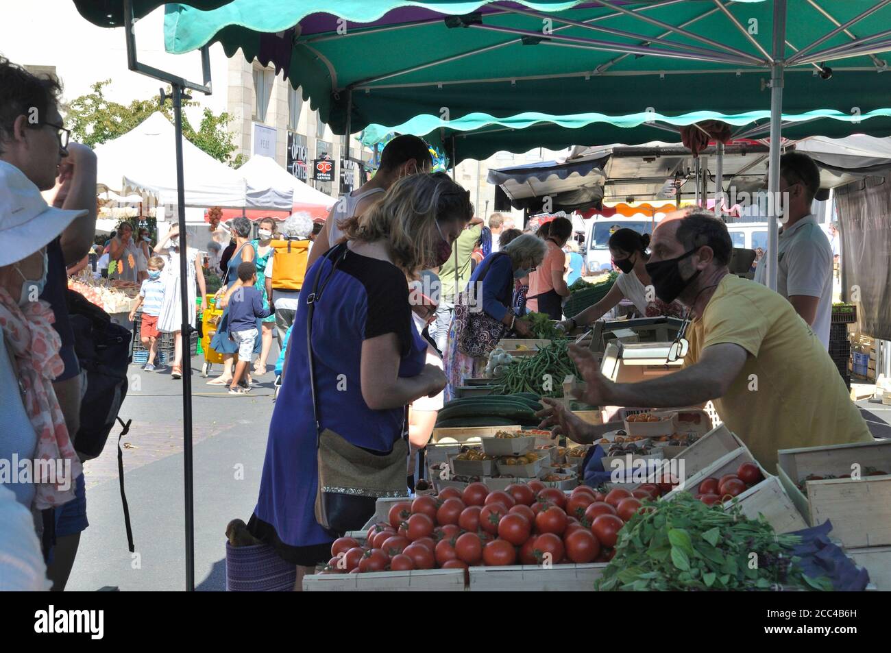 Mask compulsory in the markets Stock Photo - Alamy
