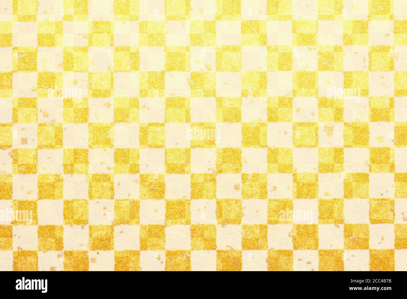 Japanese traditional gold color checkered pattern abstract or geometric ...