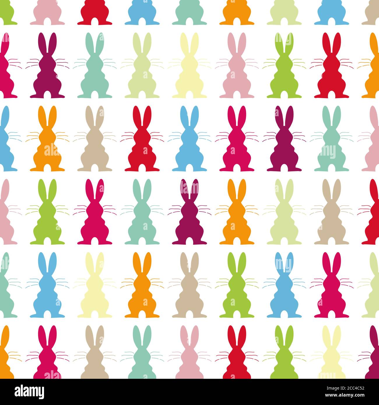 Illustration of an Easter themed colorful rabbits wallpaper Stock Photo ...