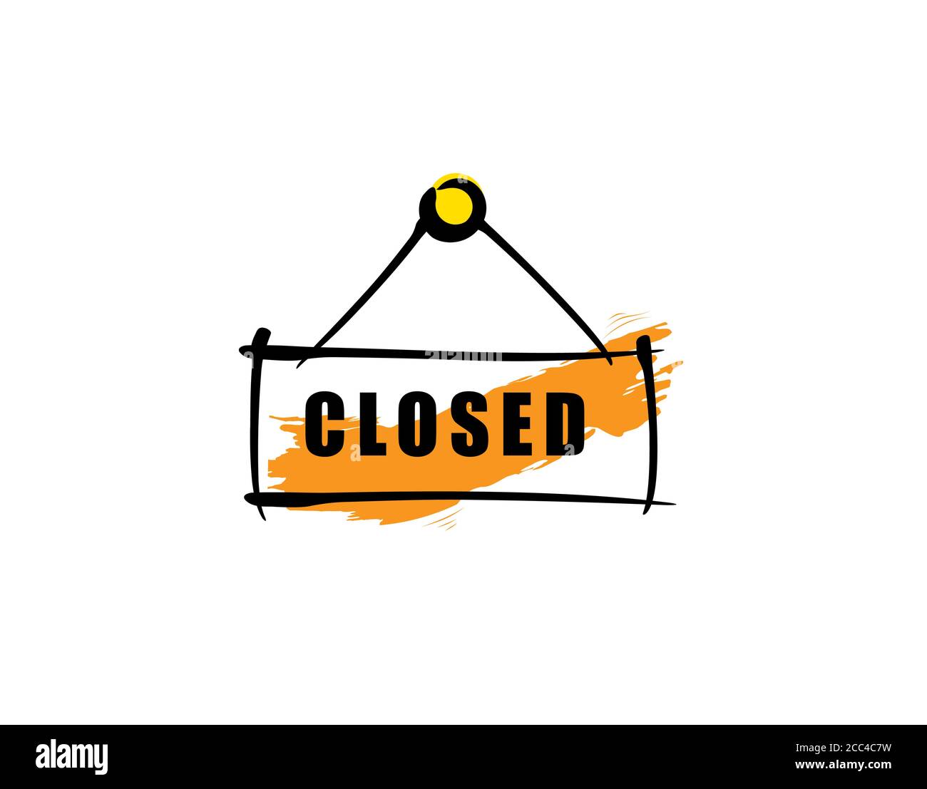 Closed on white background in vector illustration Stock Vector Image ...