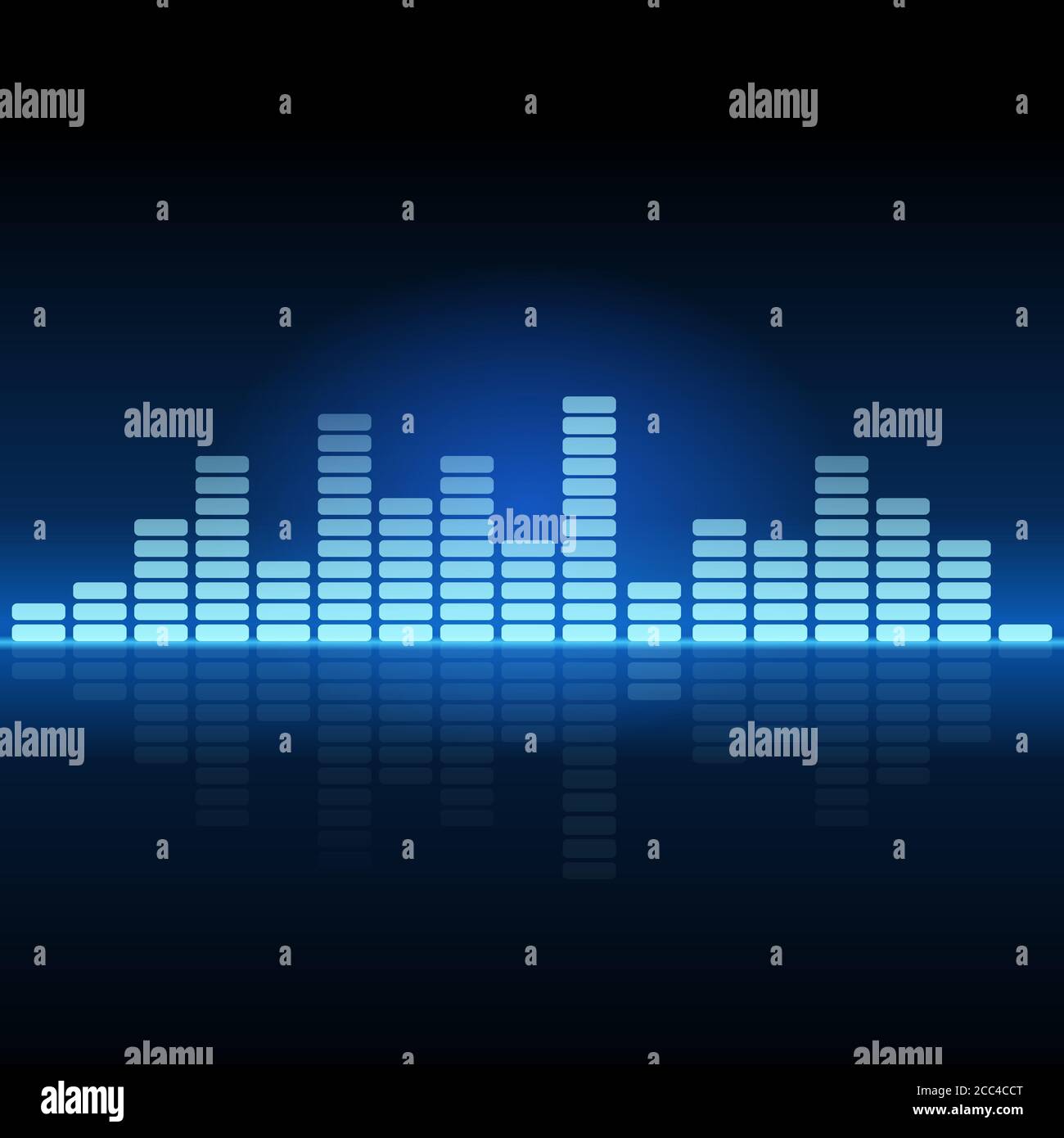 Illustration of the blue bars with a dark background Stock Photo - Alamy