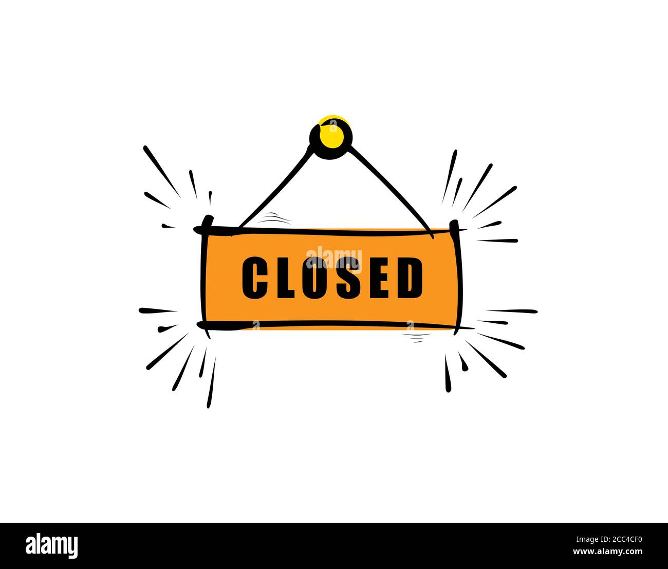 Closed on white background in vector illustration Stock Vector Image ...