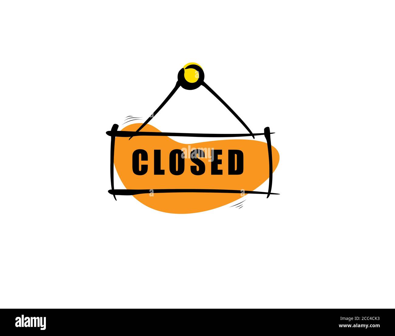 Closed on white background in vector illustration Stock Vector Image ...