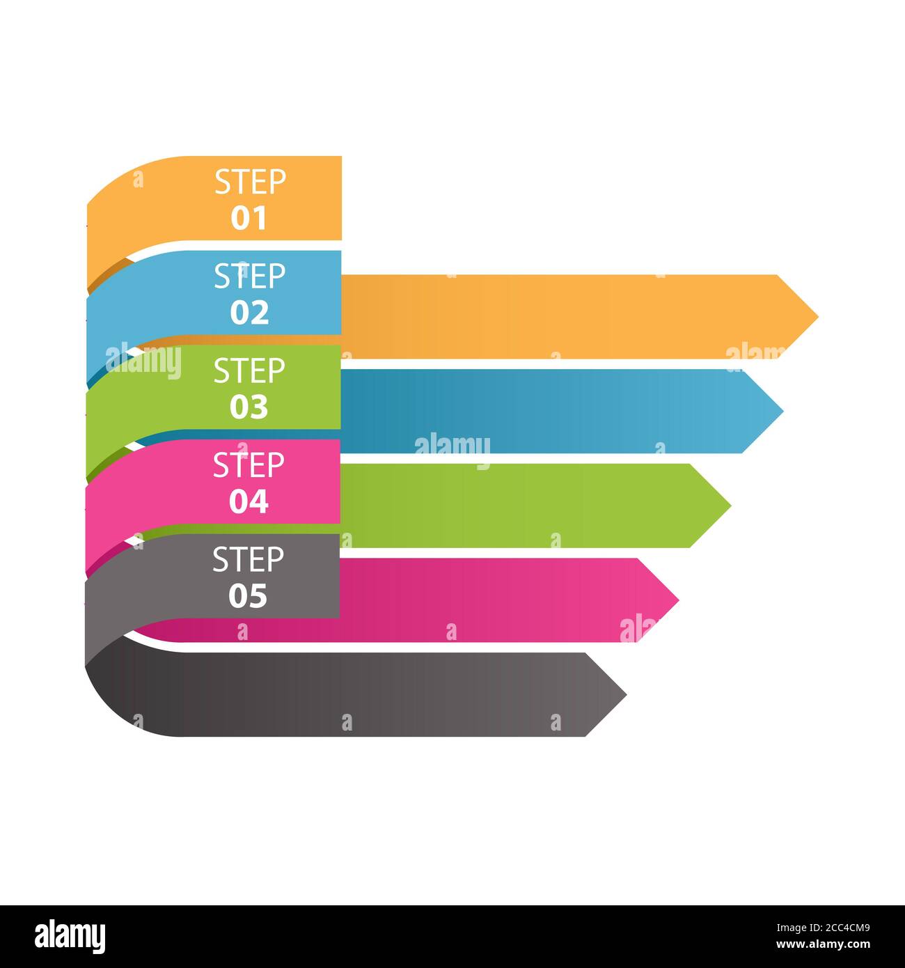 Isolated digital illustration of planning steps for a presentation ...