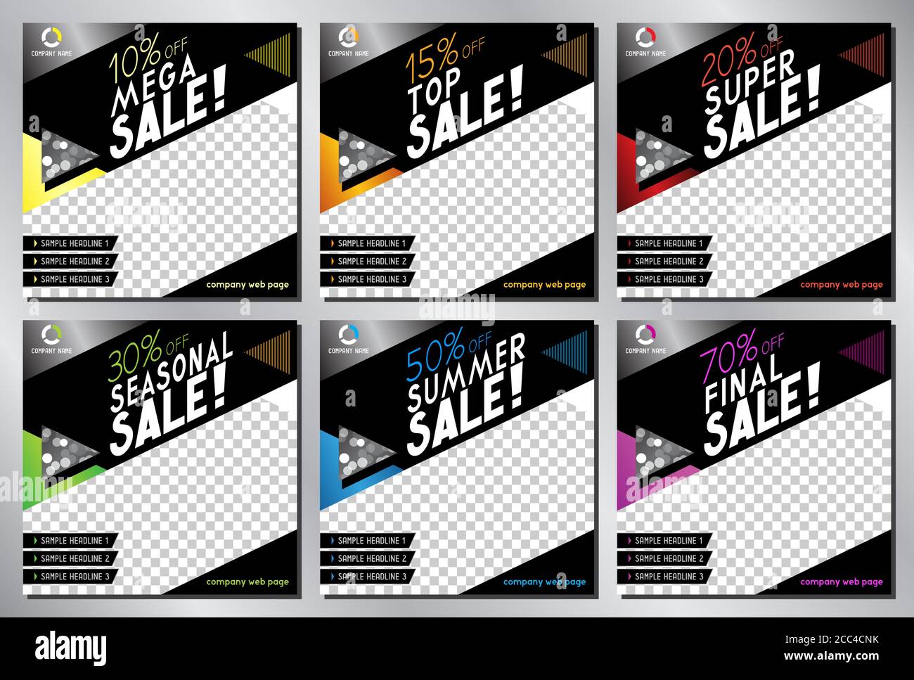 Social media advertisement - sale template - vector illustration Stock ...