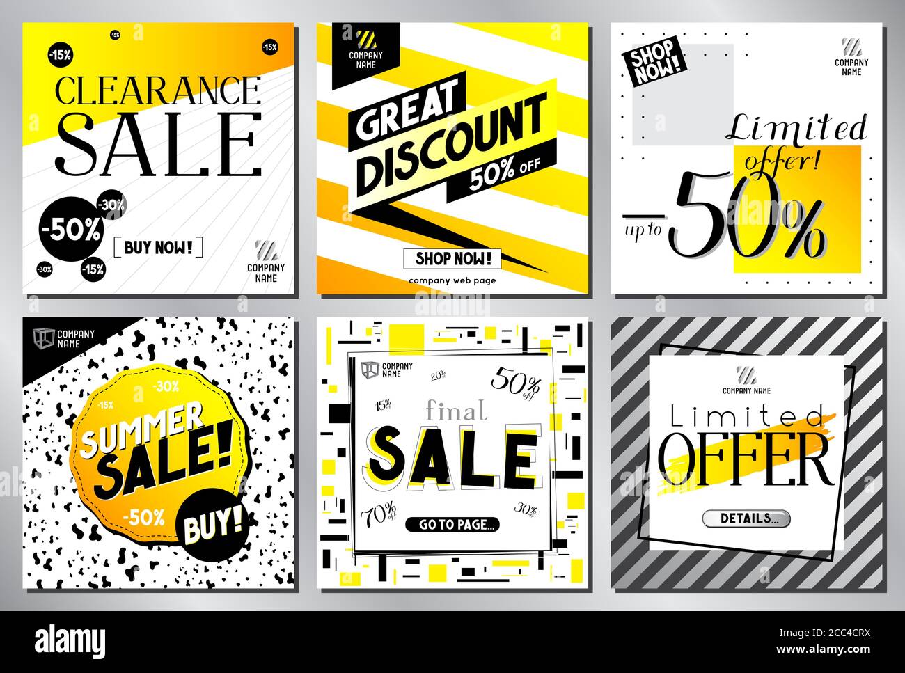 Social media advertisement - sale template - vector illustration Stock ...