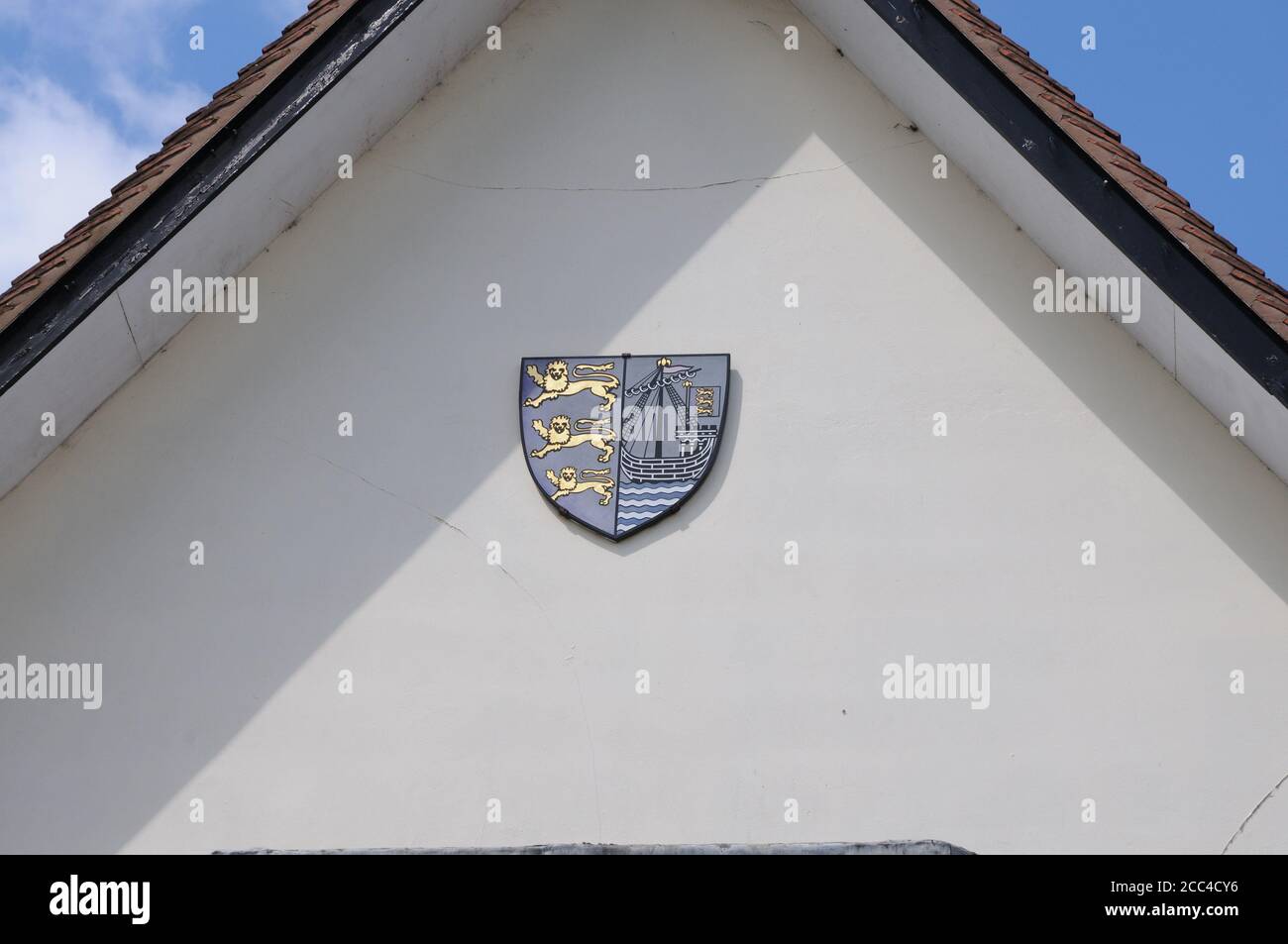 Crest on Town Hall, Maldon, Essex Stock Photo - Alamy